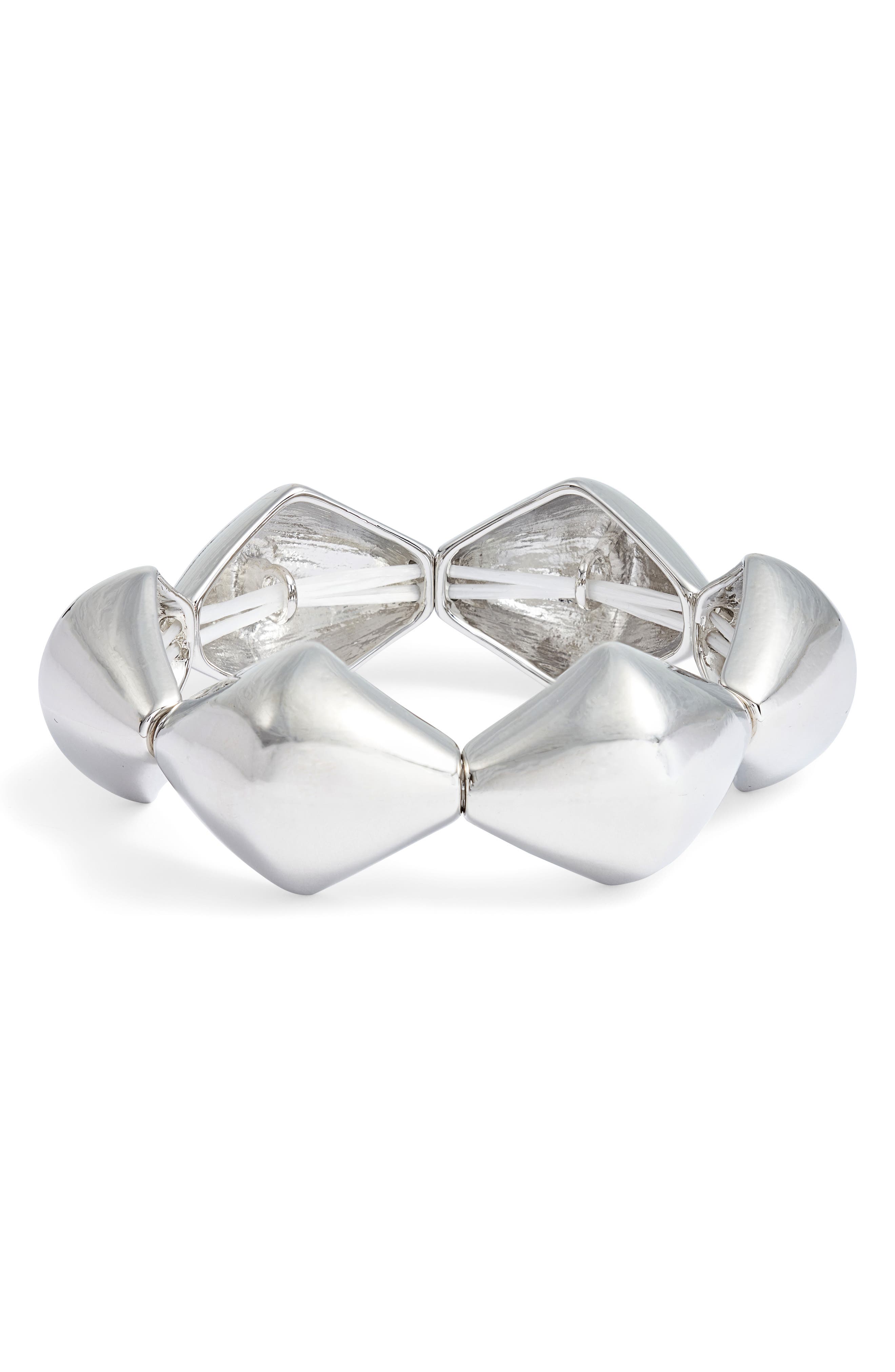 Open Edit Metal Pyramid Stretch Bracelet | Nordstromrack