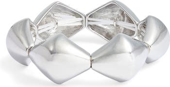 Open Edit Metal Pyramid Stretch Bracelet | Nordstromrack
