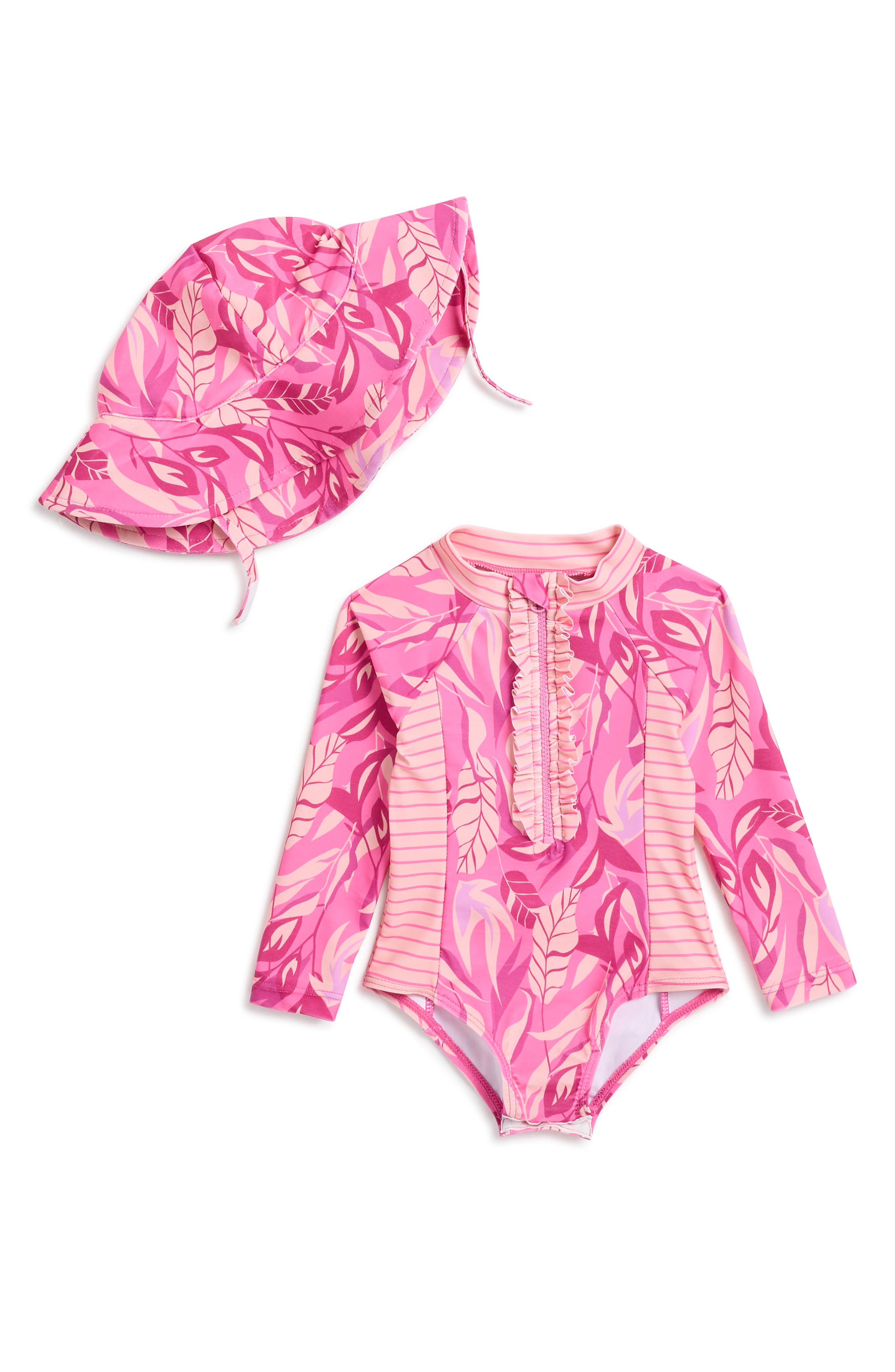 Jessica Simpson One-Piece Rashguard & Hat Set | Nordstromrack