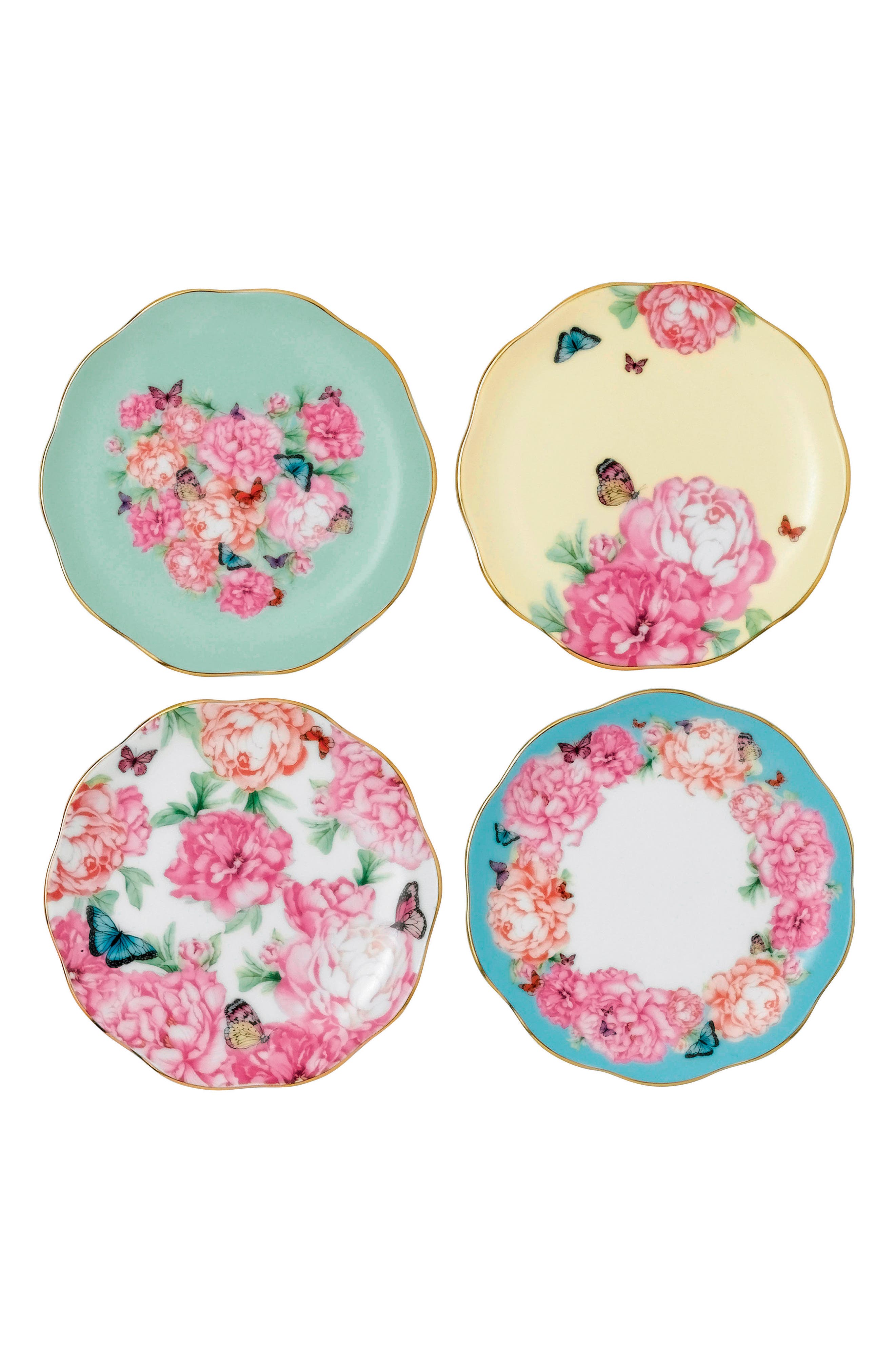MIRANDA KERR FOR ROYAL ALBERT Set of 4 Assorted Tidbit Plates | Nordstrom