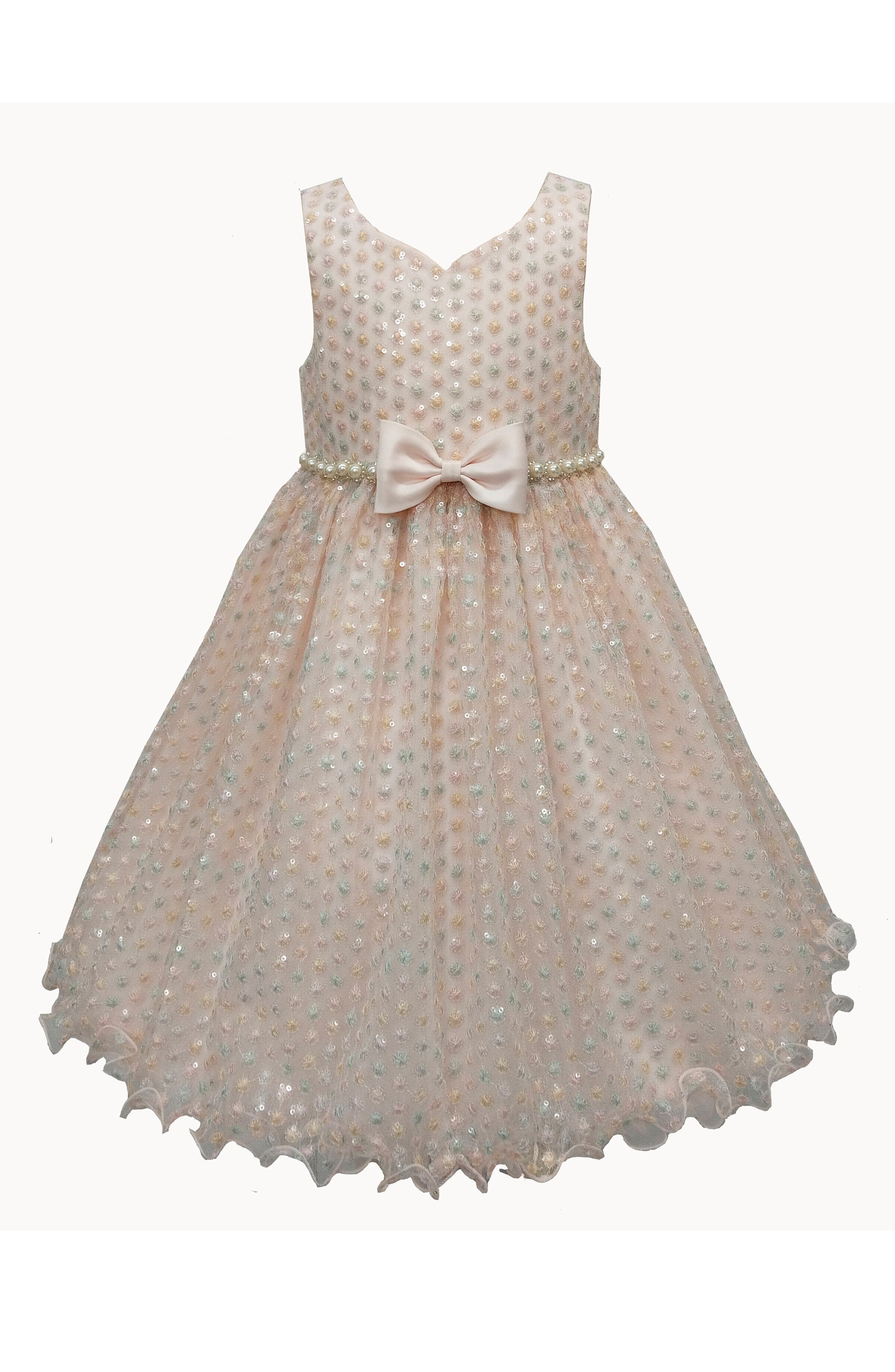 AMERICAN PRINCESS Kids' Sequin Embroidered Sleeveless Dress | Nordstromrack