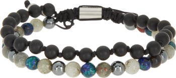 Nautica Adjustable Beaded Double Strand Bracelet | Nordstromrack