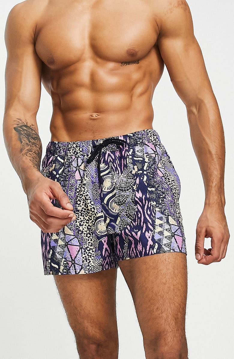 ASOS DESIGN Print Swim Trunks | Nordstromrack