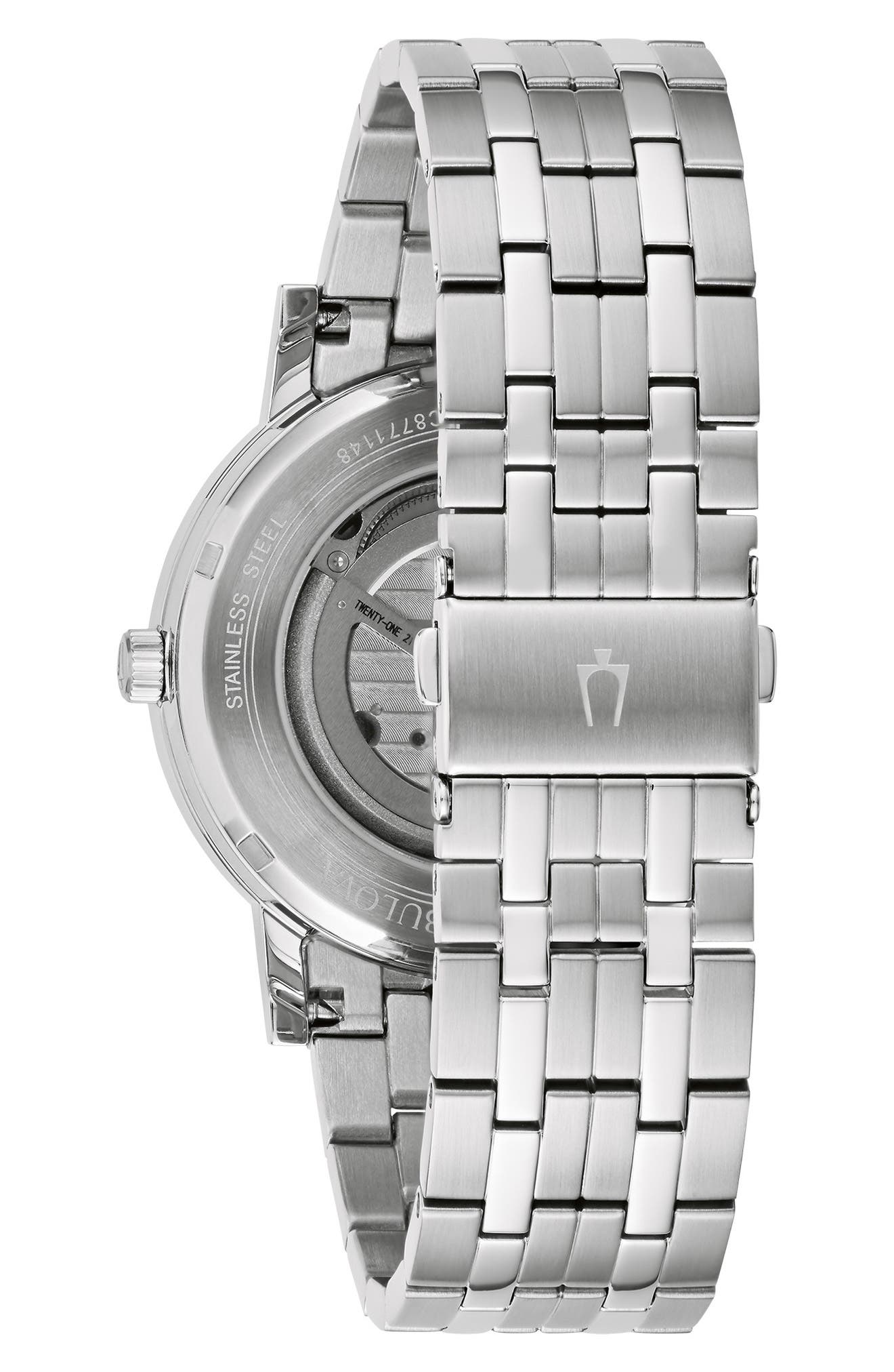 BULOVA Automatic 21-Jewel Stainless Steel Bracelet Watch, 42mm ...