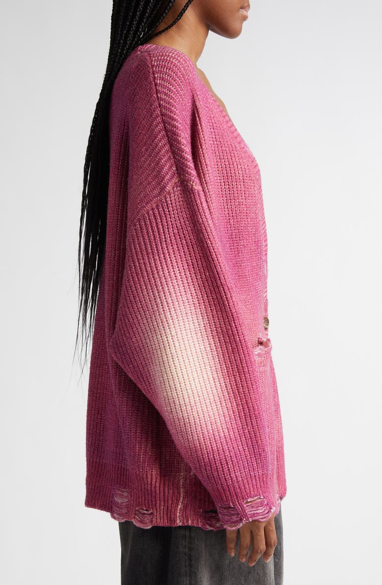 R13 Ripped Oversize Merino Wool Cardigan | Nordstrom