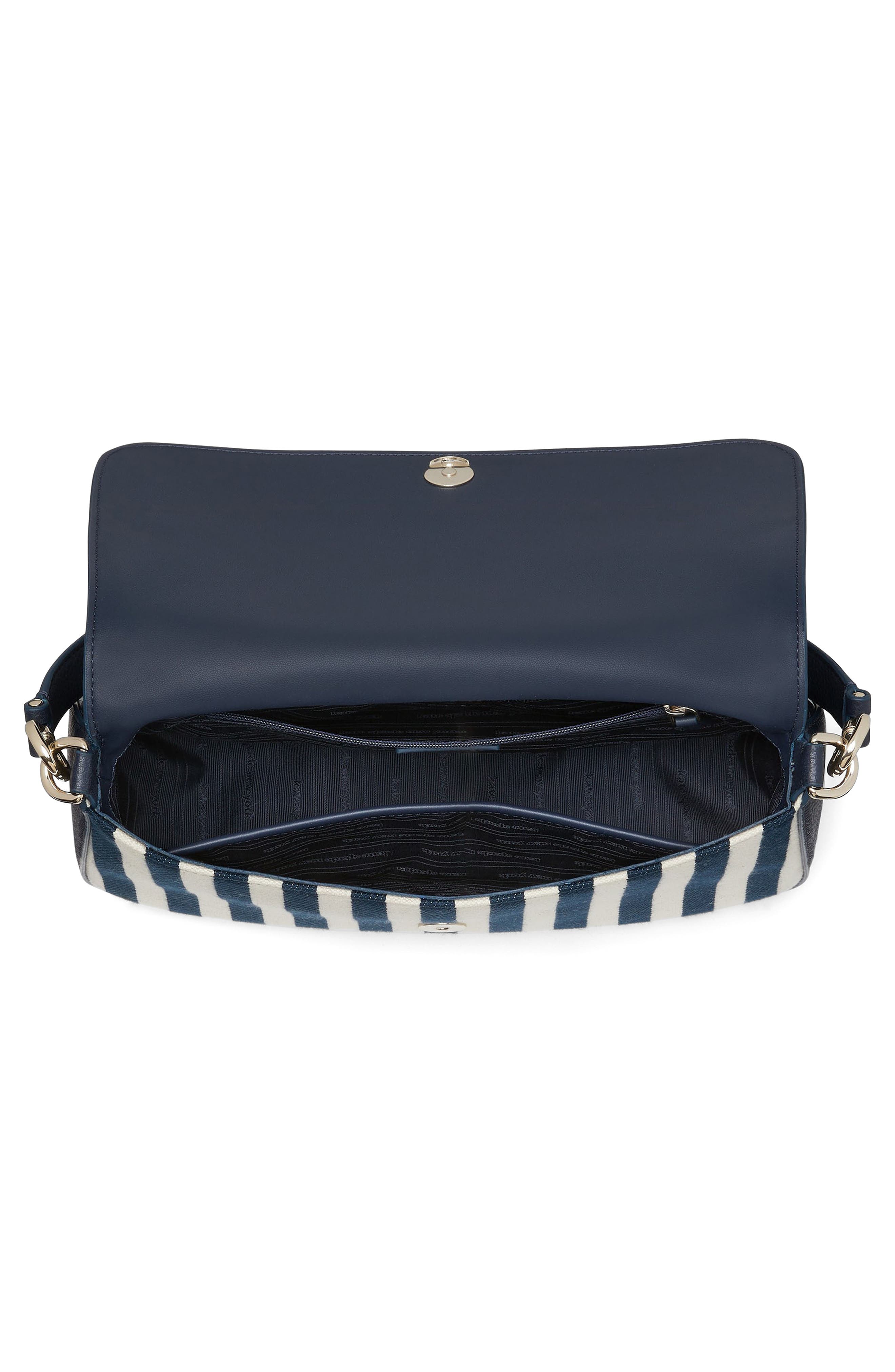 Kate Spade New York hudson stripe canvas & leather shoulder bag ...