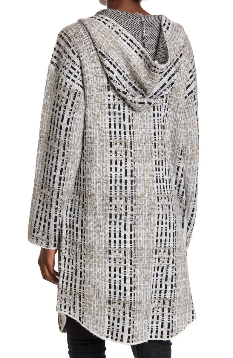 BY DESIGN Plaid Hooded Sweater Jacket | Nordstromrack