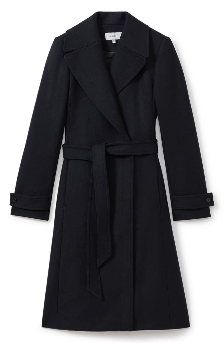 Reiss Tor Belted Wool Blend Coat | Nordstromrack