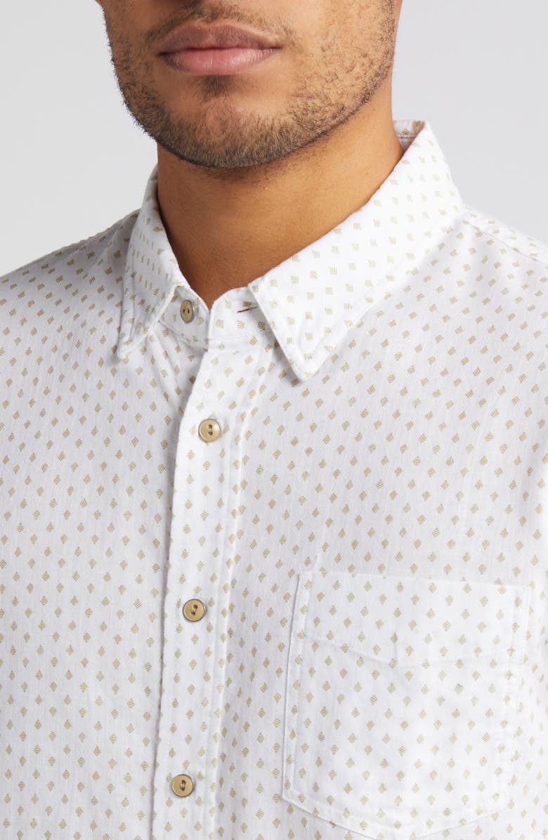 Rails Fairfax Diamond Print Short Sleeve Cotton Button-Up Shirt ...