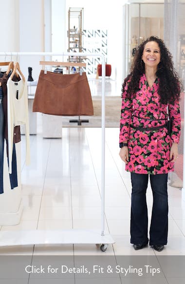 Reformation x Devon Lee Carlson Layla Low Rise Suede Miniskirt | Nordstrom