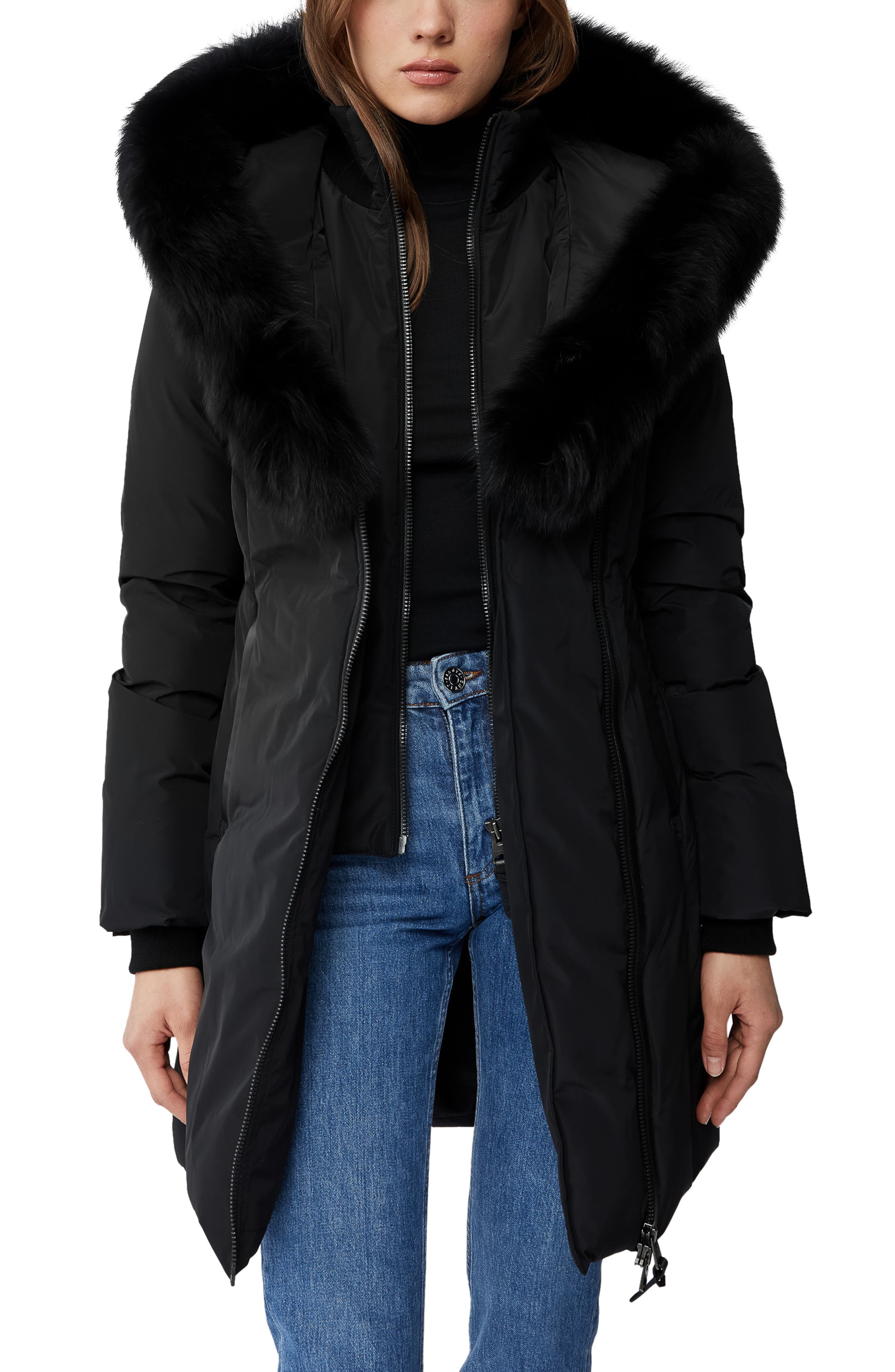 Mackage Kadalina Water Repellent Down Parka with Genuine Fox Fur Trim ...