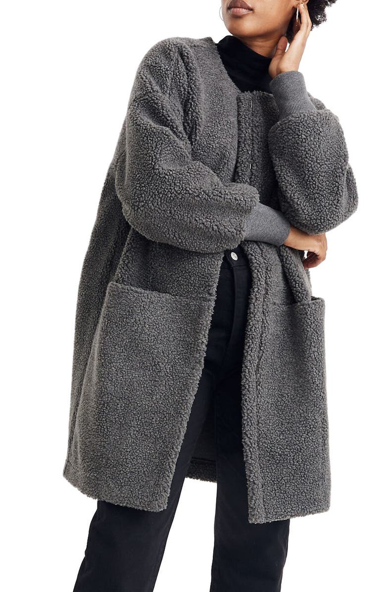 Madewell Bonded Fleece Cocoon Coat | Nordstromrack
