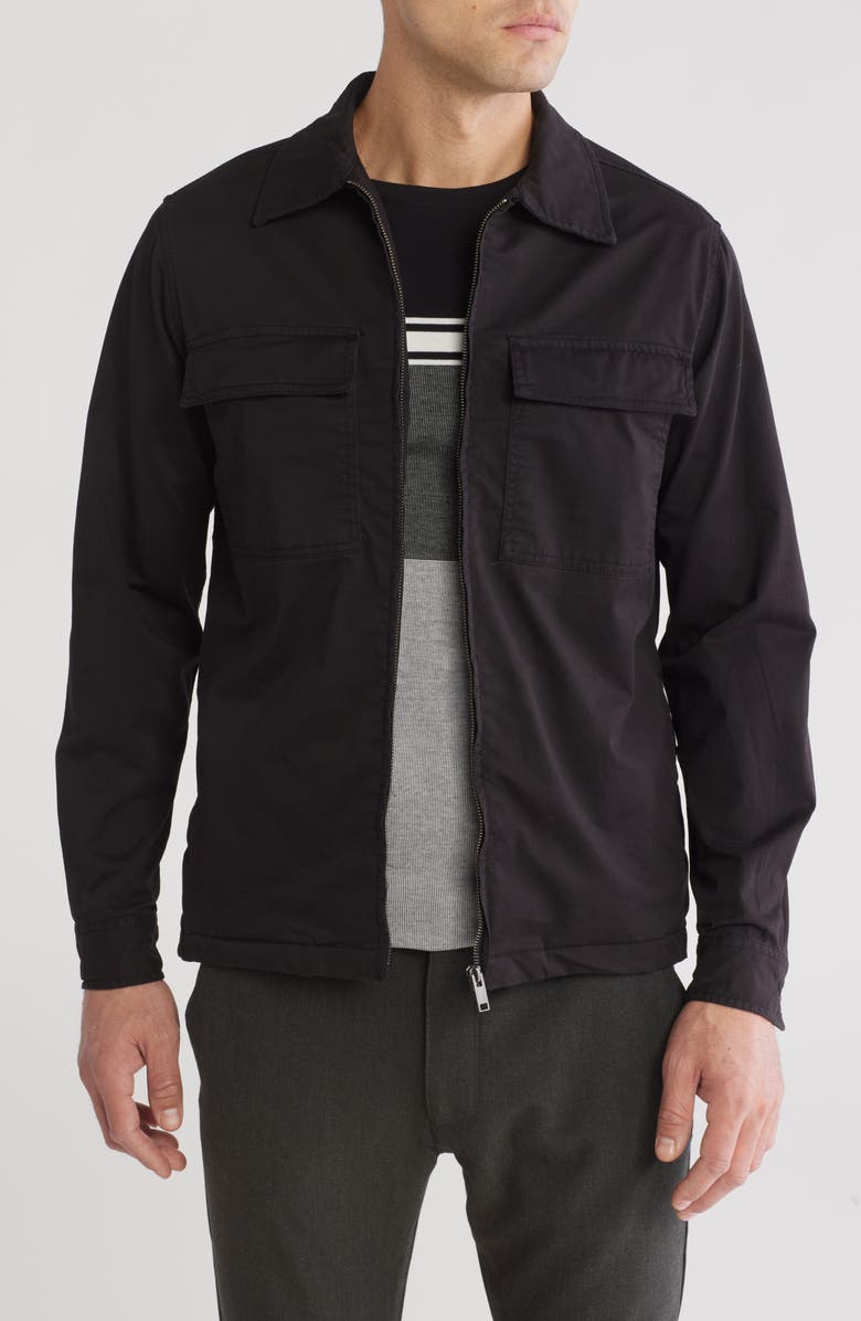 DENIM AND FLOWER Twill Zip Shacket | Nordstromrack