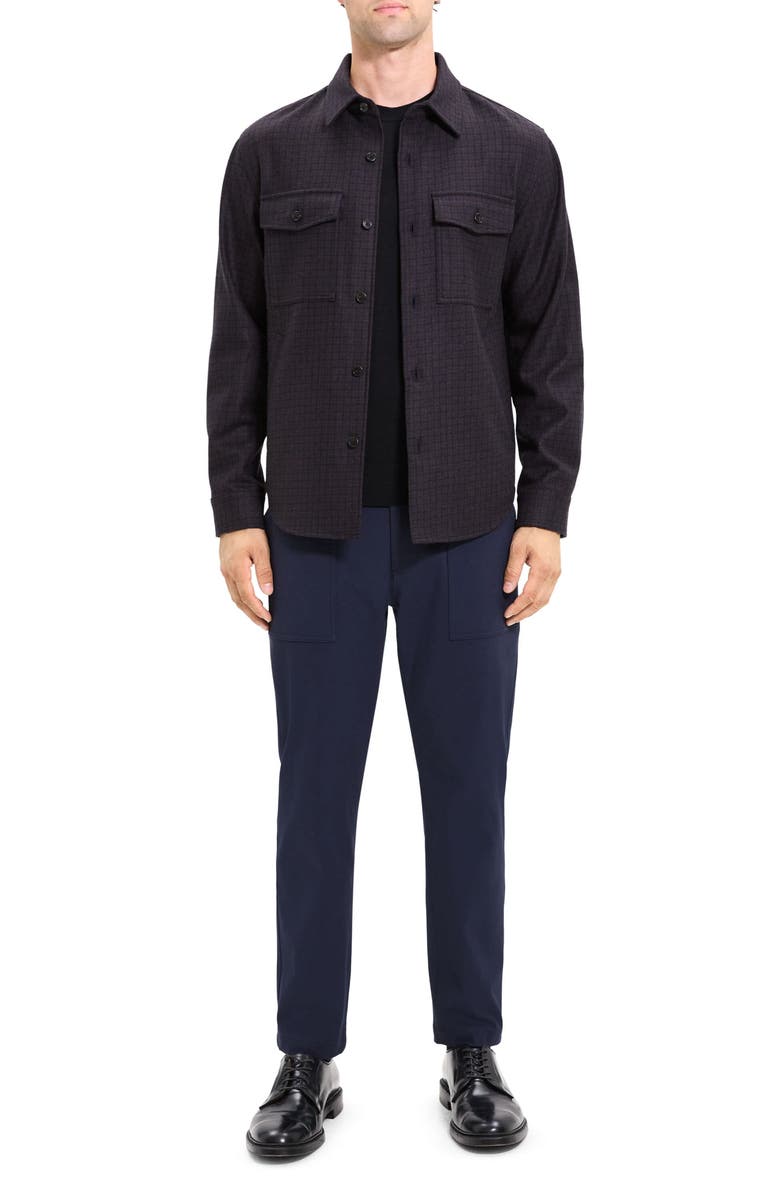 Theory Garvin Plaid Recycled Wool Blend Shirt Jacket | Nordstromrack