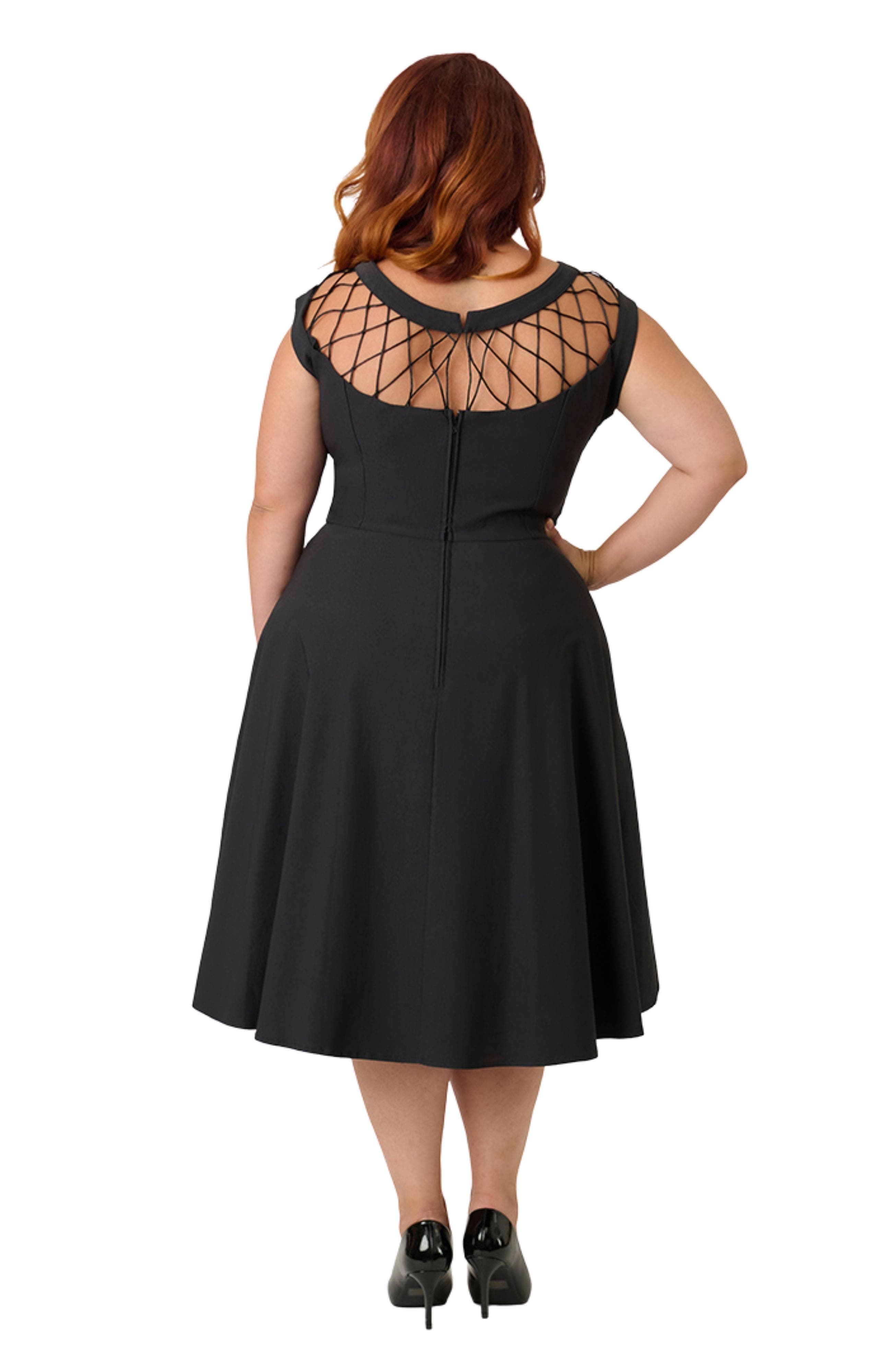 Unique Vintage Plus Size Diamond Cutout Swing Dress | Nordstrom