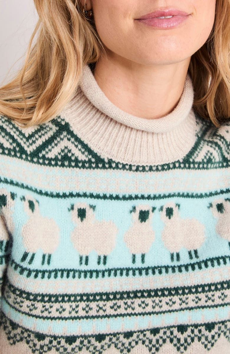 vineyard vines Mock Neck Fair Isle Merino Wool Sweater | Nordstrom