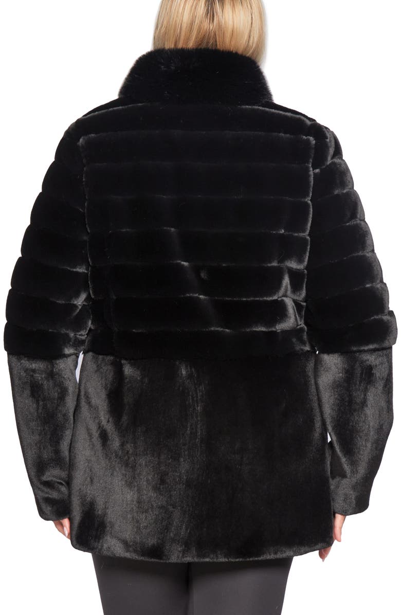 Blue Duck Horizontal Grooved Faux Fur Jacket | Nordstromrack