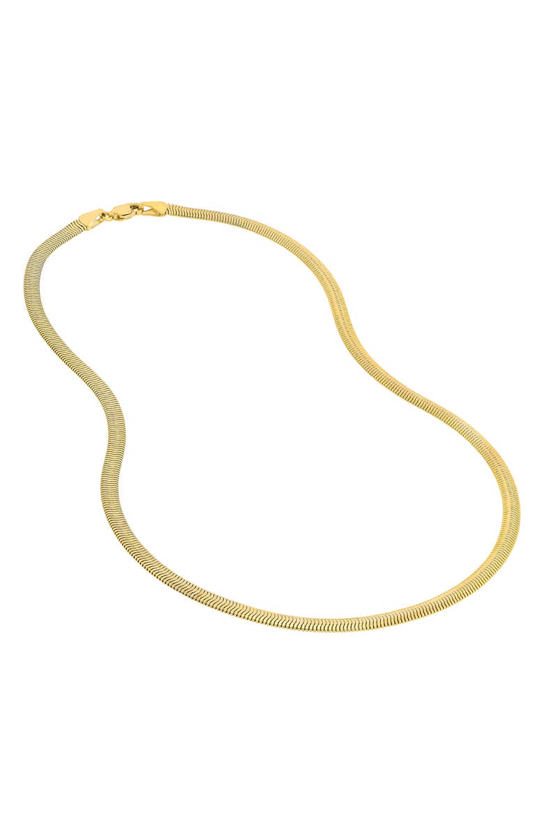 HAWLEY ST 14K Yellow Gold Diamond Cut Snake Chain Necklace | Nordstromrack