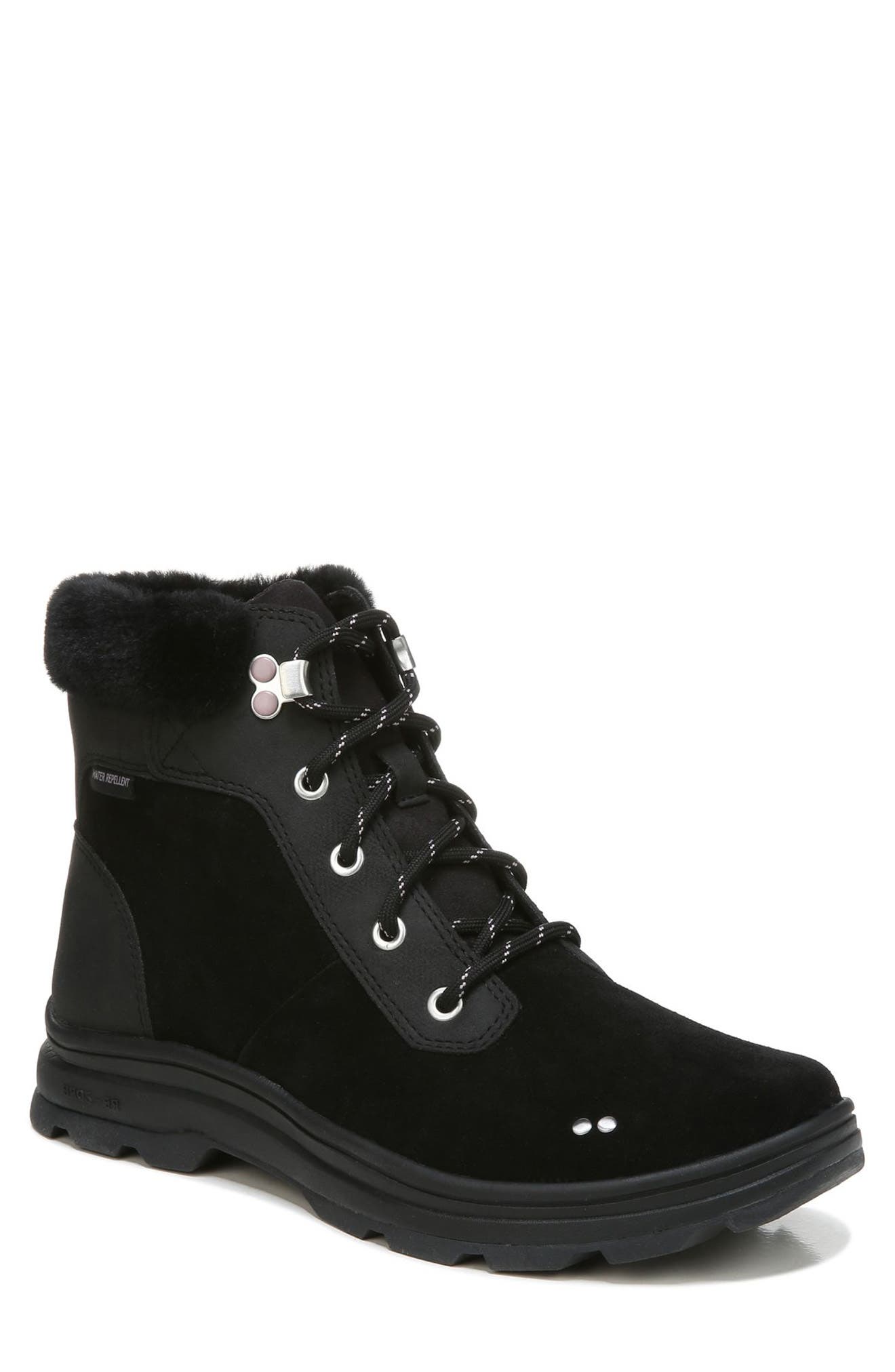Rykä Bayou Faux Fur Collar Water-Repellent Leather Boot | Nordstromrack