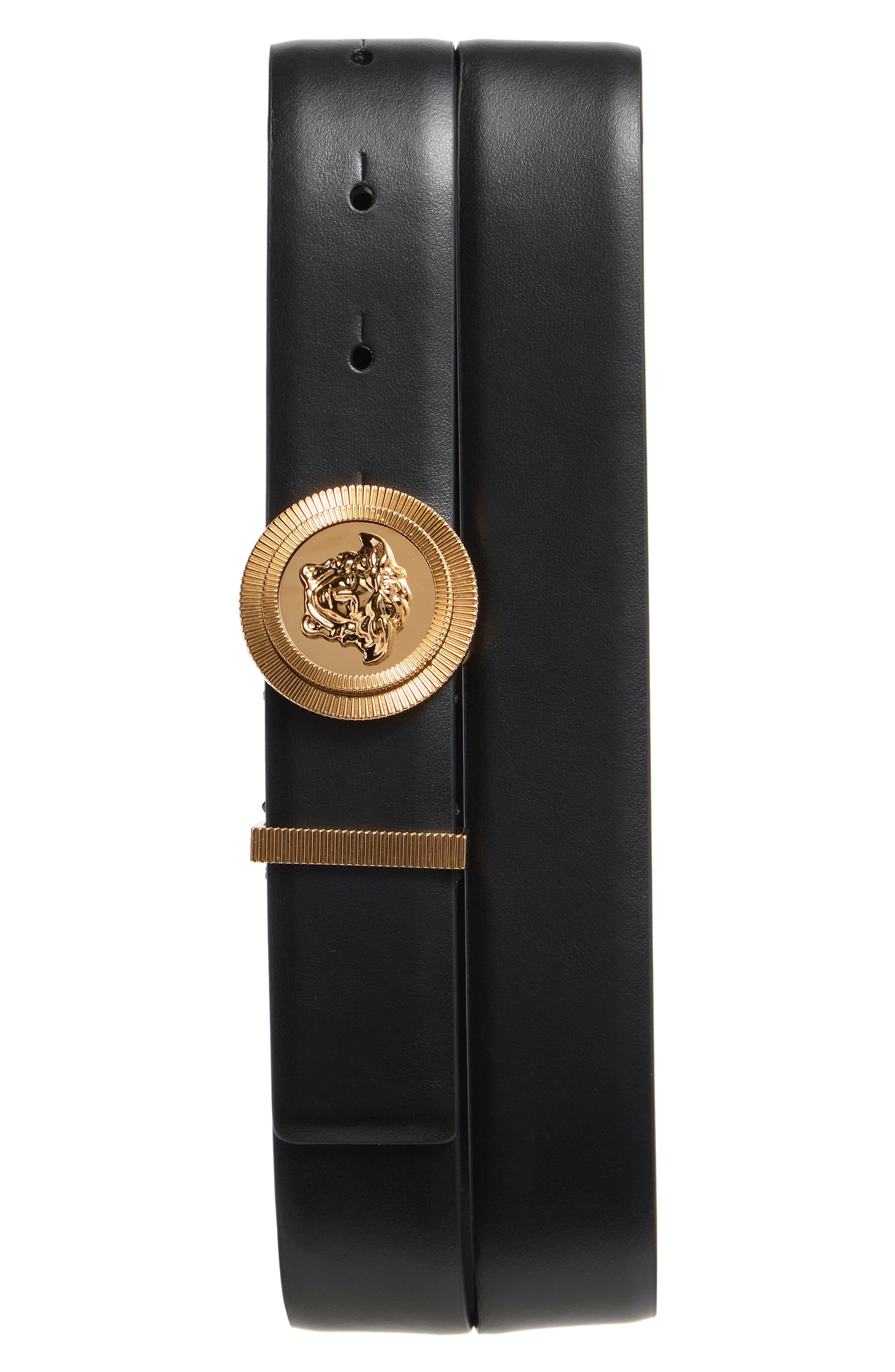 Versace Logo Leather Belt | Nordstromrack