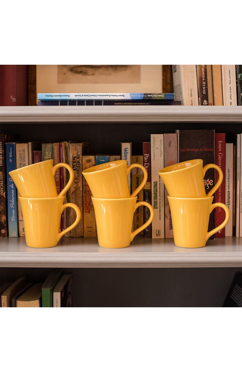 MANHATTAN COMFORT Floreal 6 Mugs 11.16 oz - Yellow | Nordstromrack