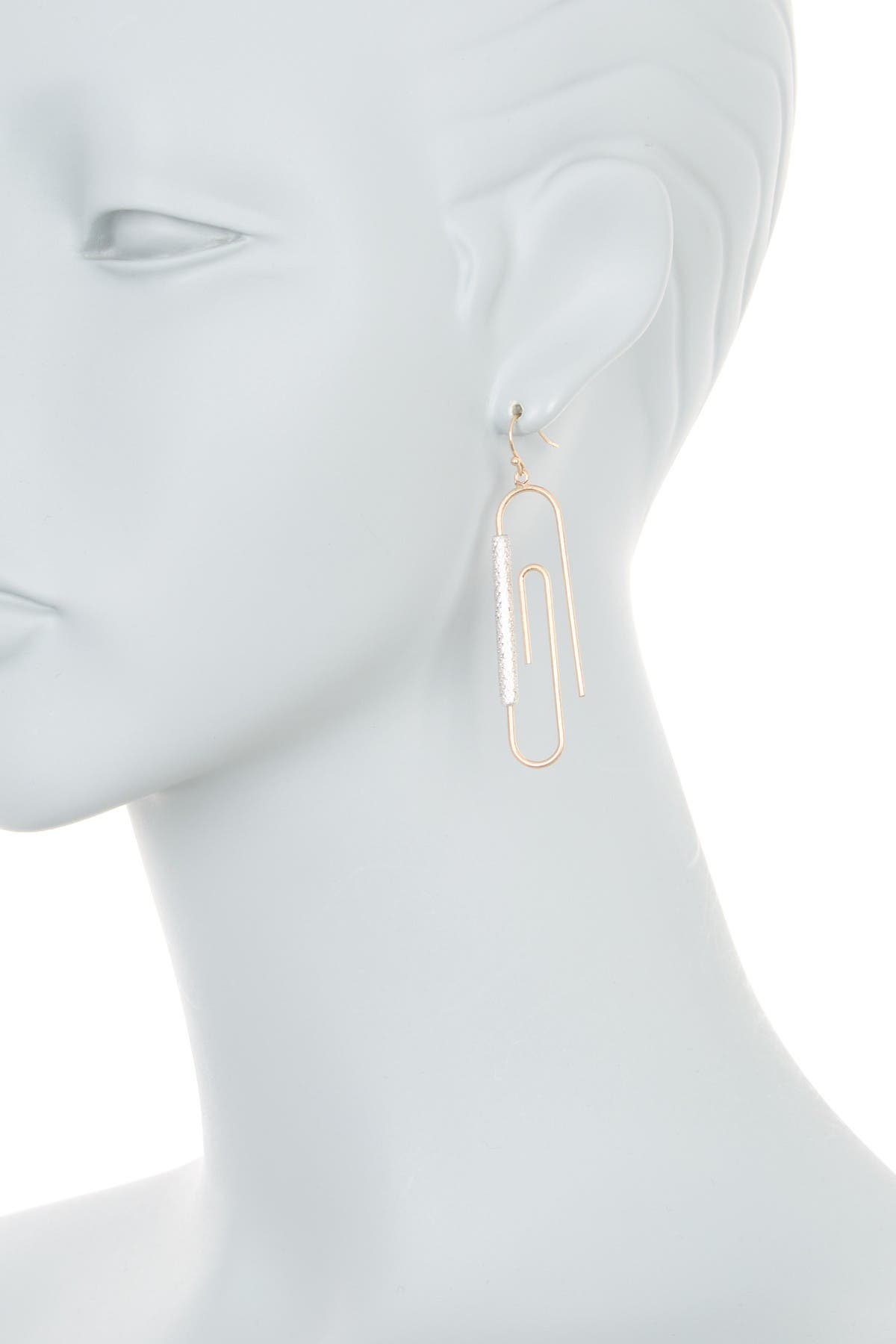 Area Stars Two Tone Paper Clip Earrings | Nordstromrack