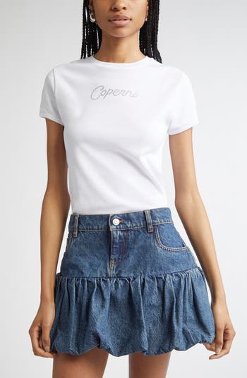 Coperni Crystal Logo Cotton T-Shirt | Nordstrom