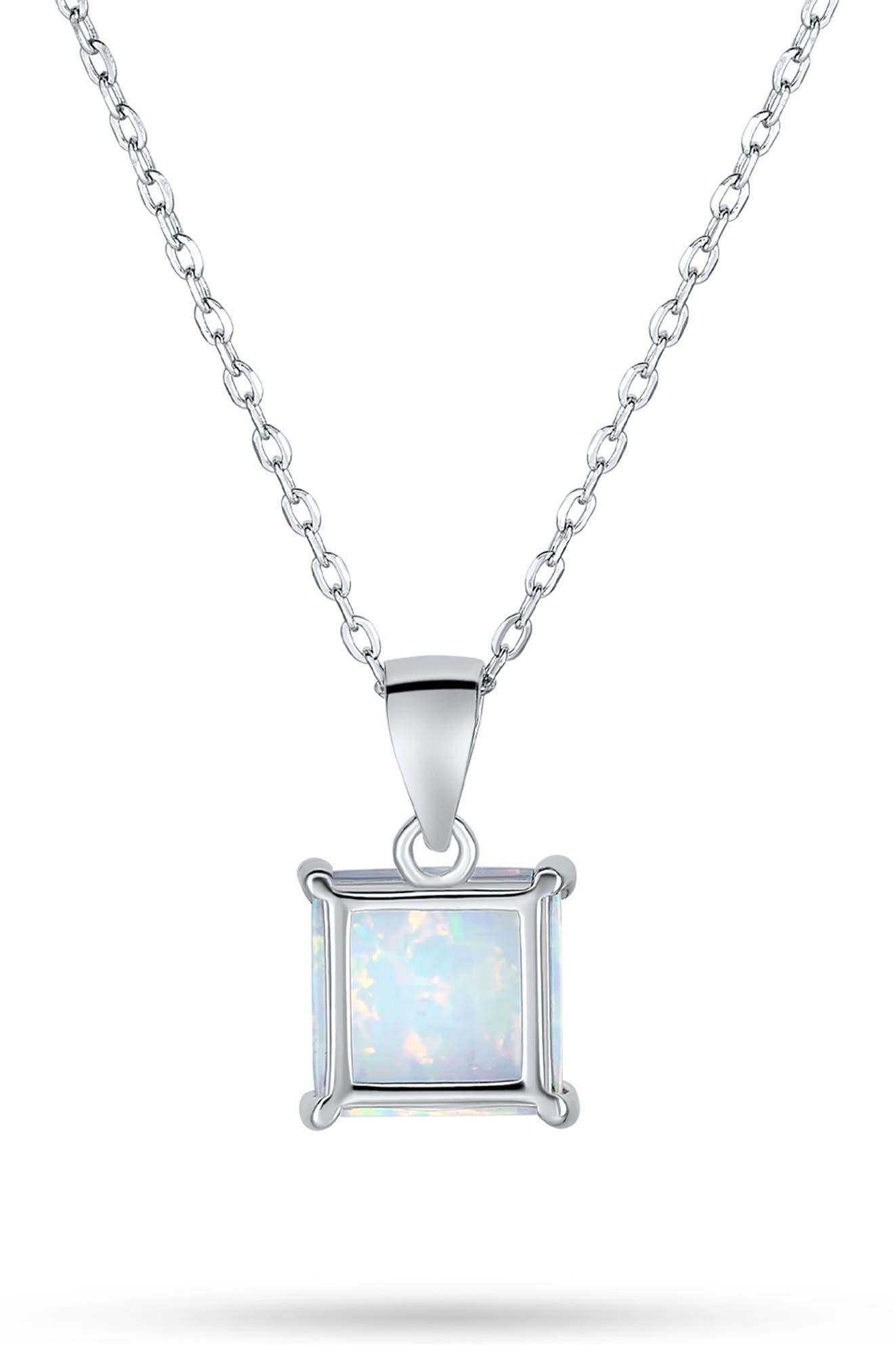 BLING JEWELRY Opal Cubie Pie Pendant Necklace | Nordstromrack