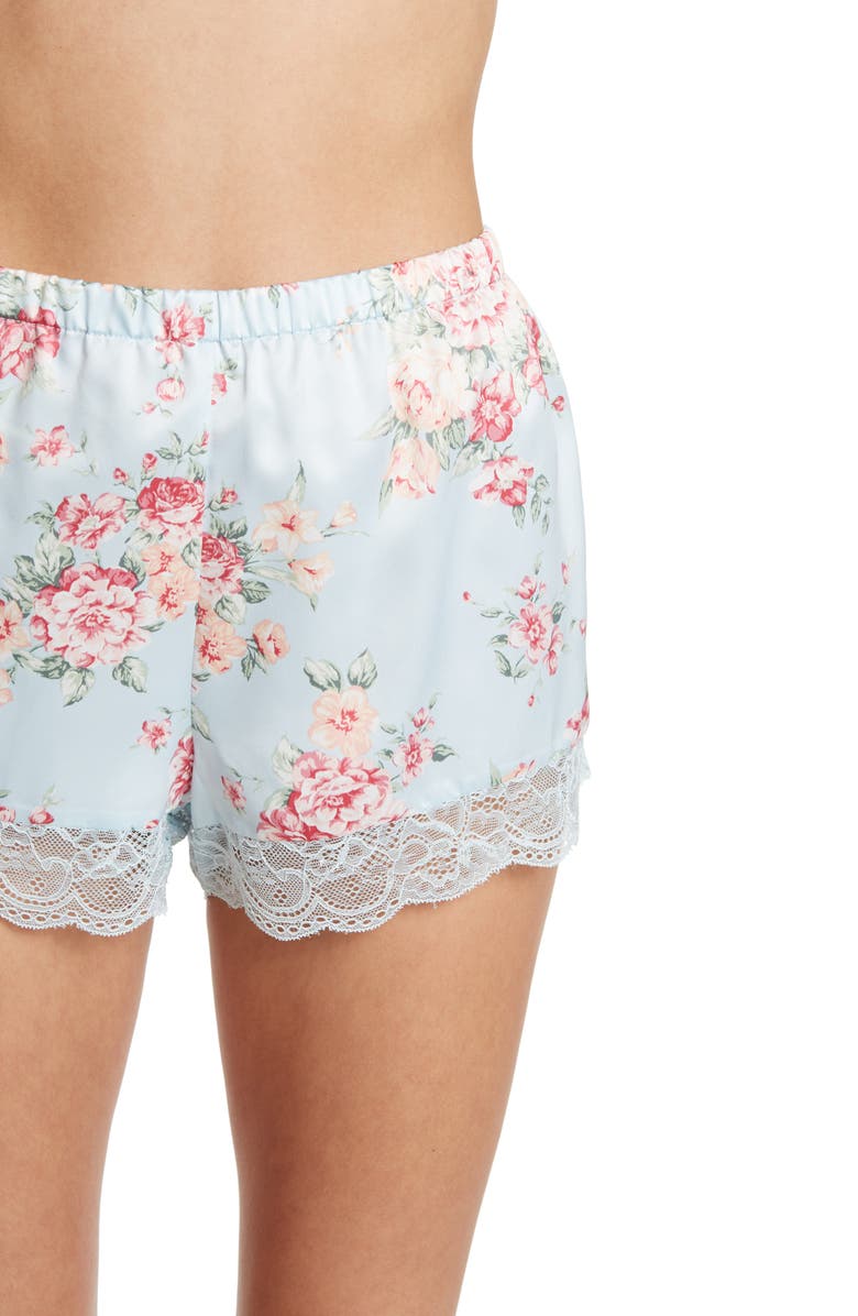 Flora By Flora Nikrooz Inez Floral Print Lace Trim Camisole & Shorts ...