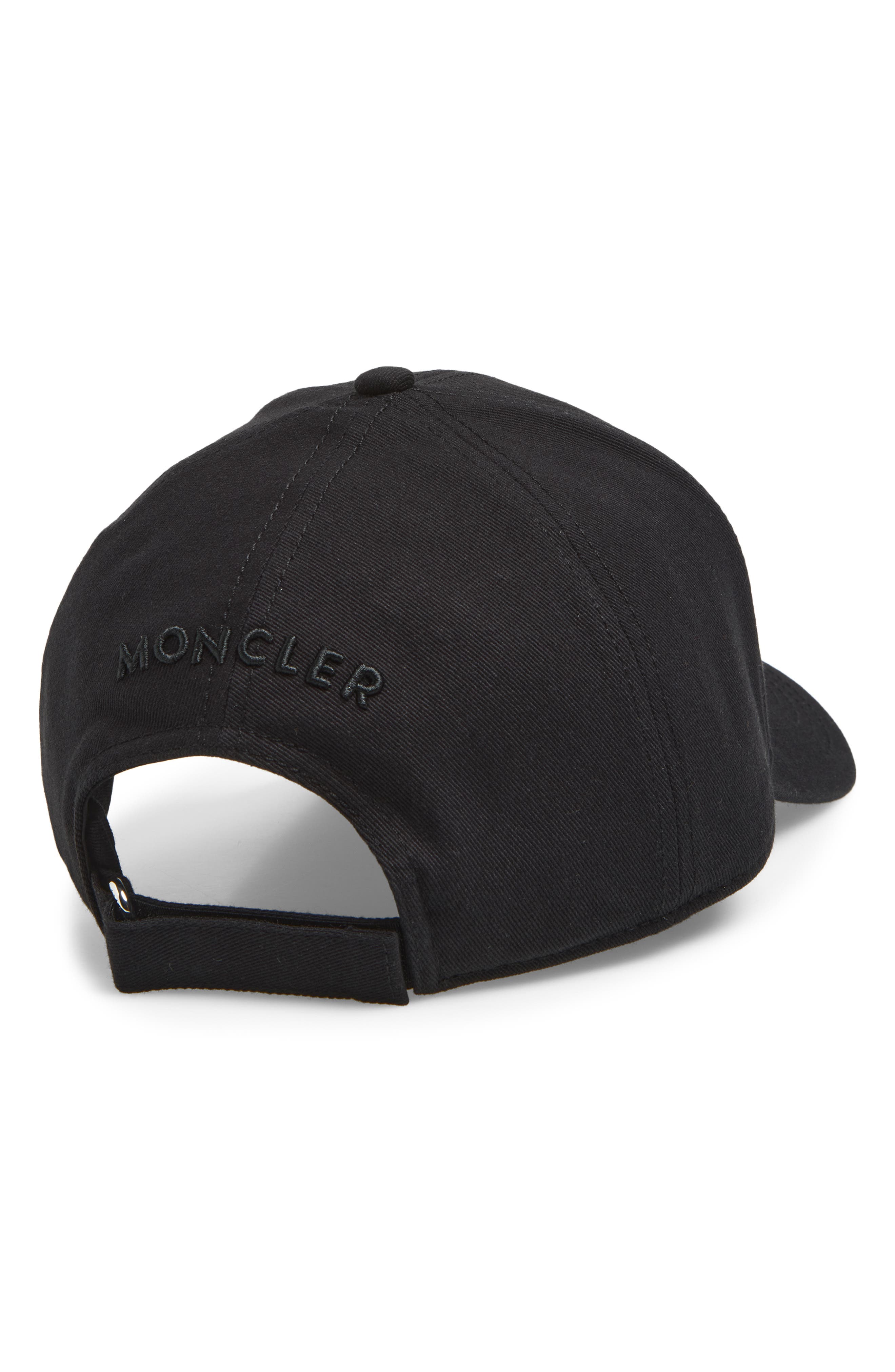 Moncler Logo Patch Cotton Gabardine Baseball Cap | Nordstrom