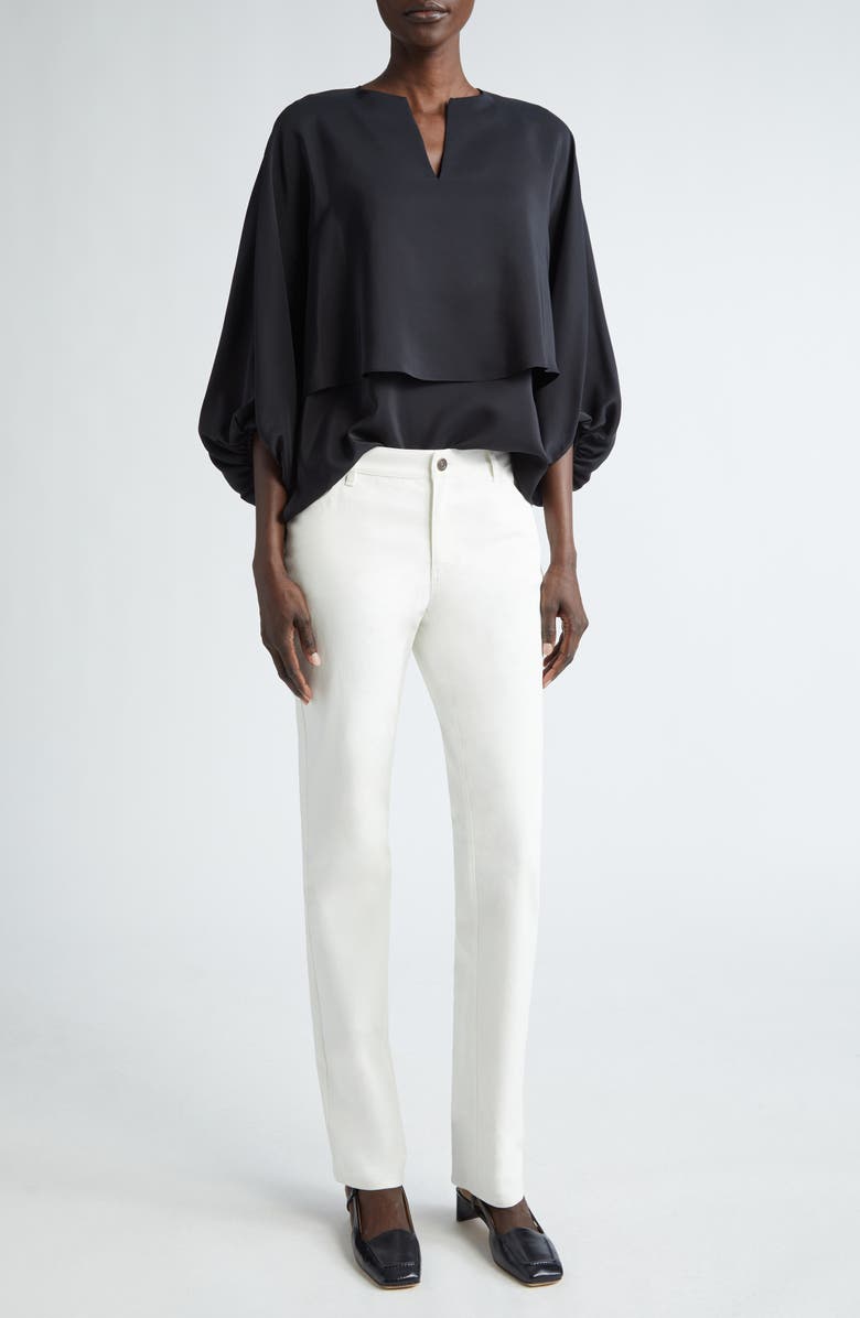 Lafayette 148 New York Thompson Waxed Denim Slim Leg Jeans | Nordstromrack