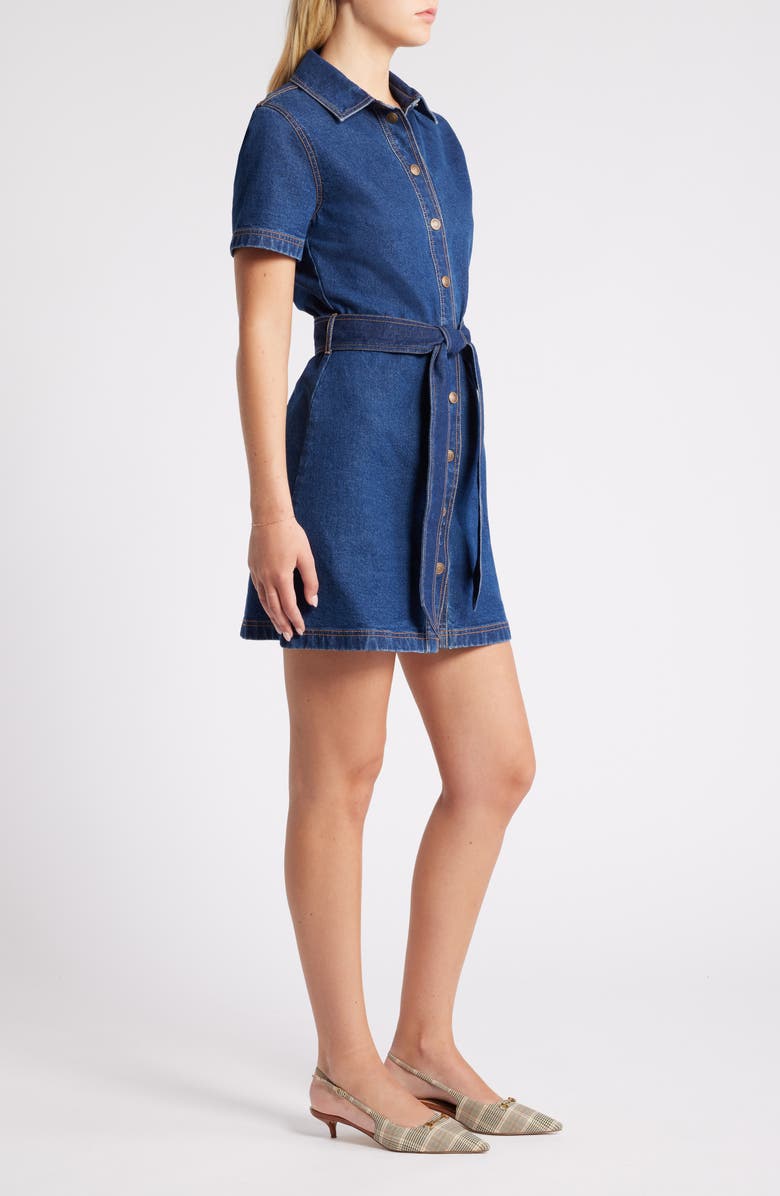 Steve Madden Jolene Denim Mini Shirtdress | Nordstromrack