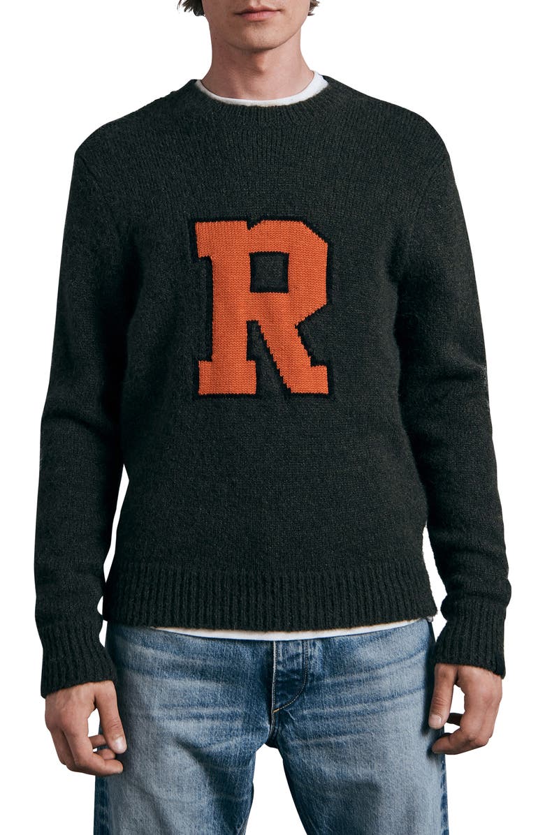 rag & bone Varsity Intarsia Letter Alpaca & Wool Blend Sweater ...