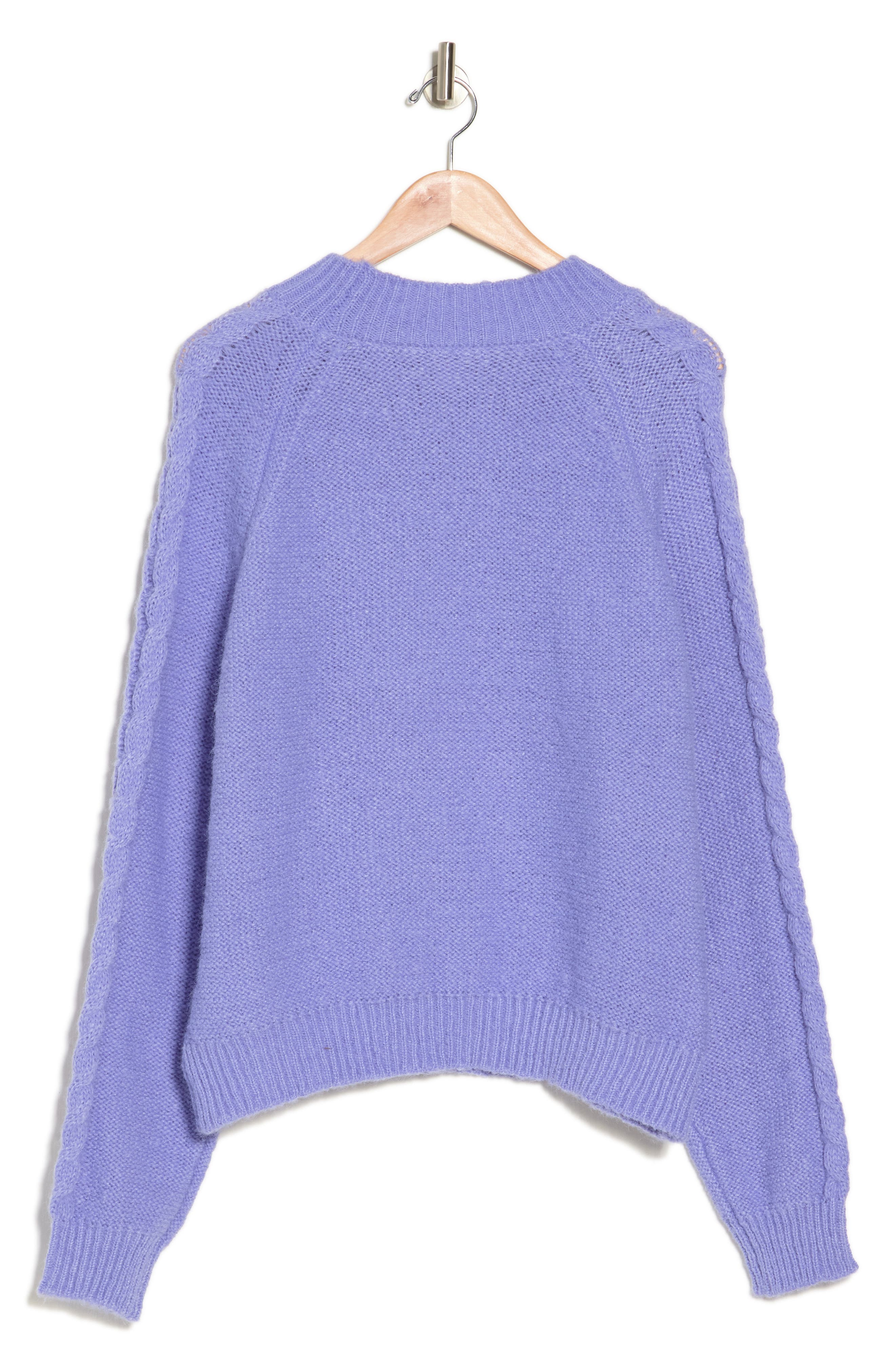 Melrose and Market Raglan Sleeve Cable Knit Sweater | Nordstromrack