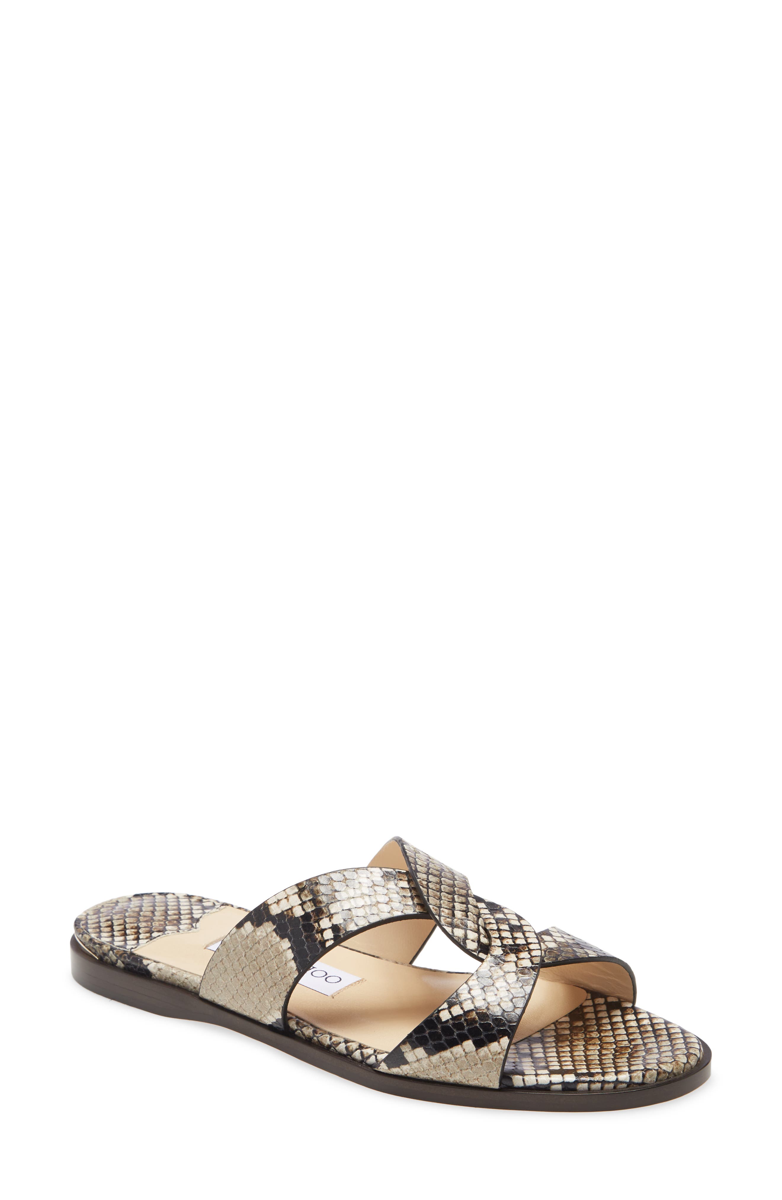 Jimmy Choo Atia Snake Printed Slide Sandal (Women) | Nordstromrack
