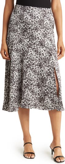 CHENAULT Animal Print Asymmetrical Yoke Skirt | Nordstromrack