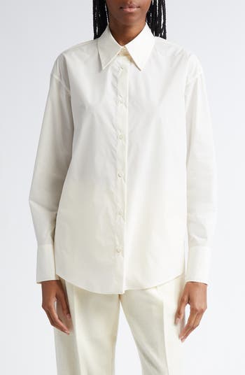 GIA STUDIOS Cotton Blend Button-Up Shirt | Nordstrom