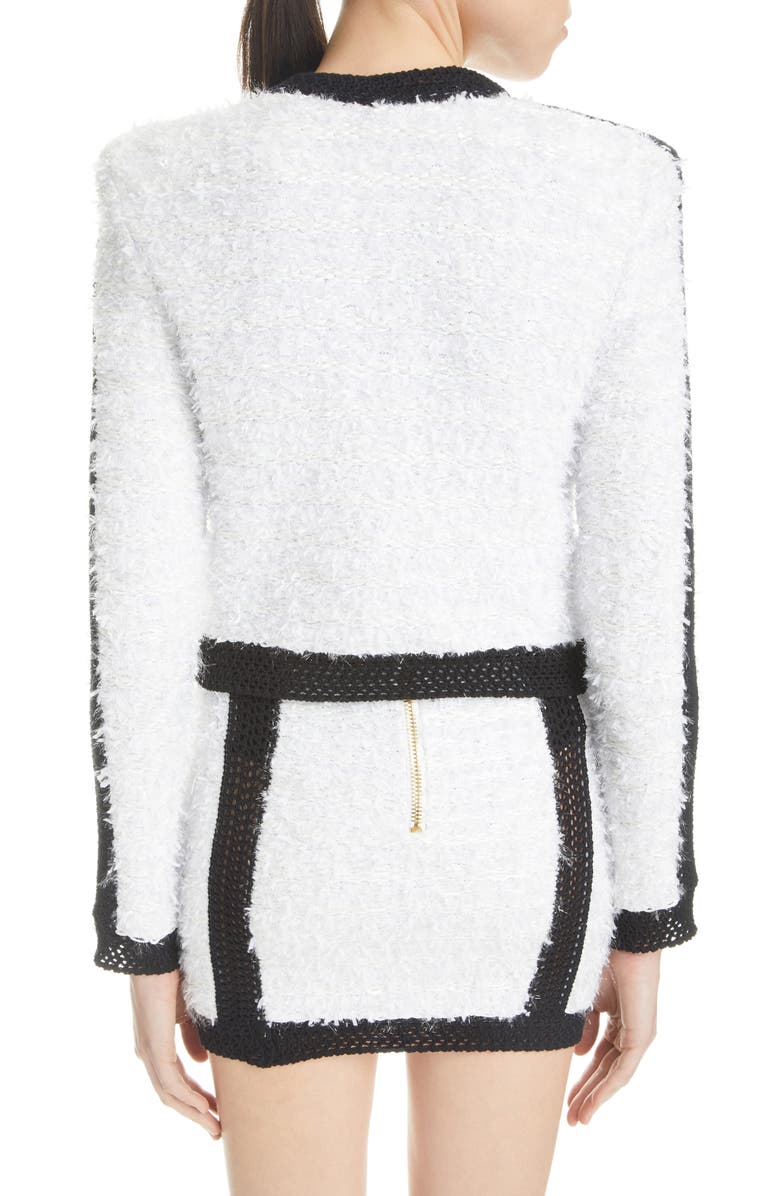 Balmain Colorblocked Tweed Knit Jacket | Nordstromrack