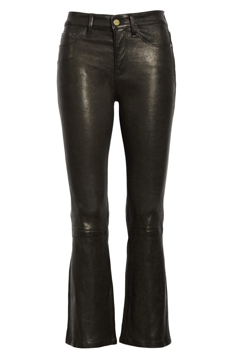 FRAME Le Crop Mini Boot Leather Pants | Nordstromrack