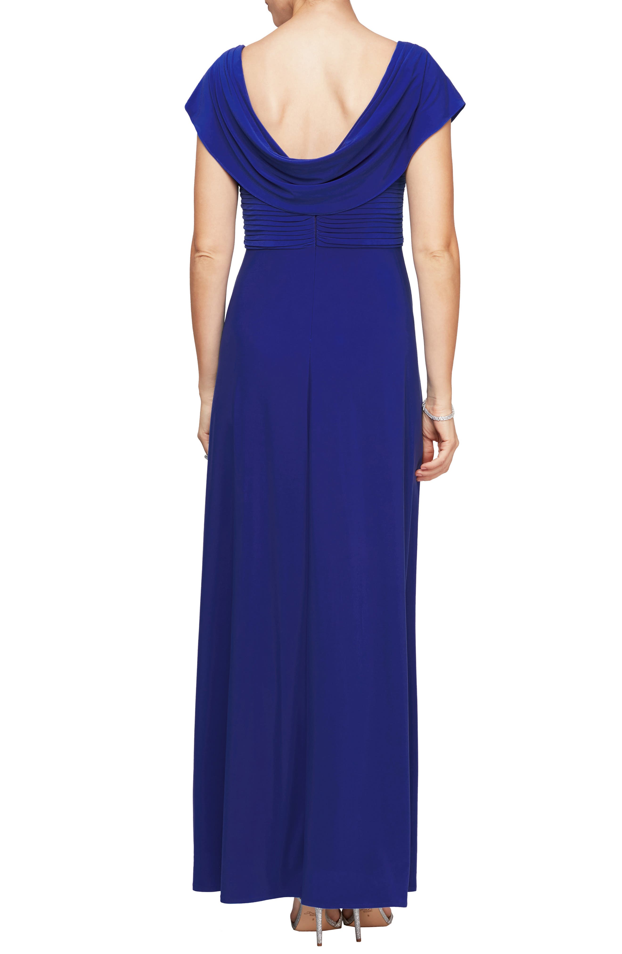 Alex Evenings Cowl Neck Beaded Waist Gown | Nordstromrack