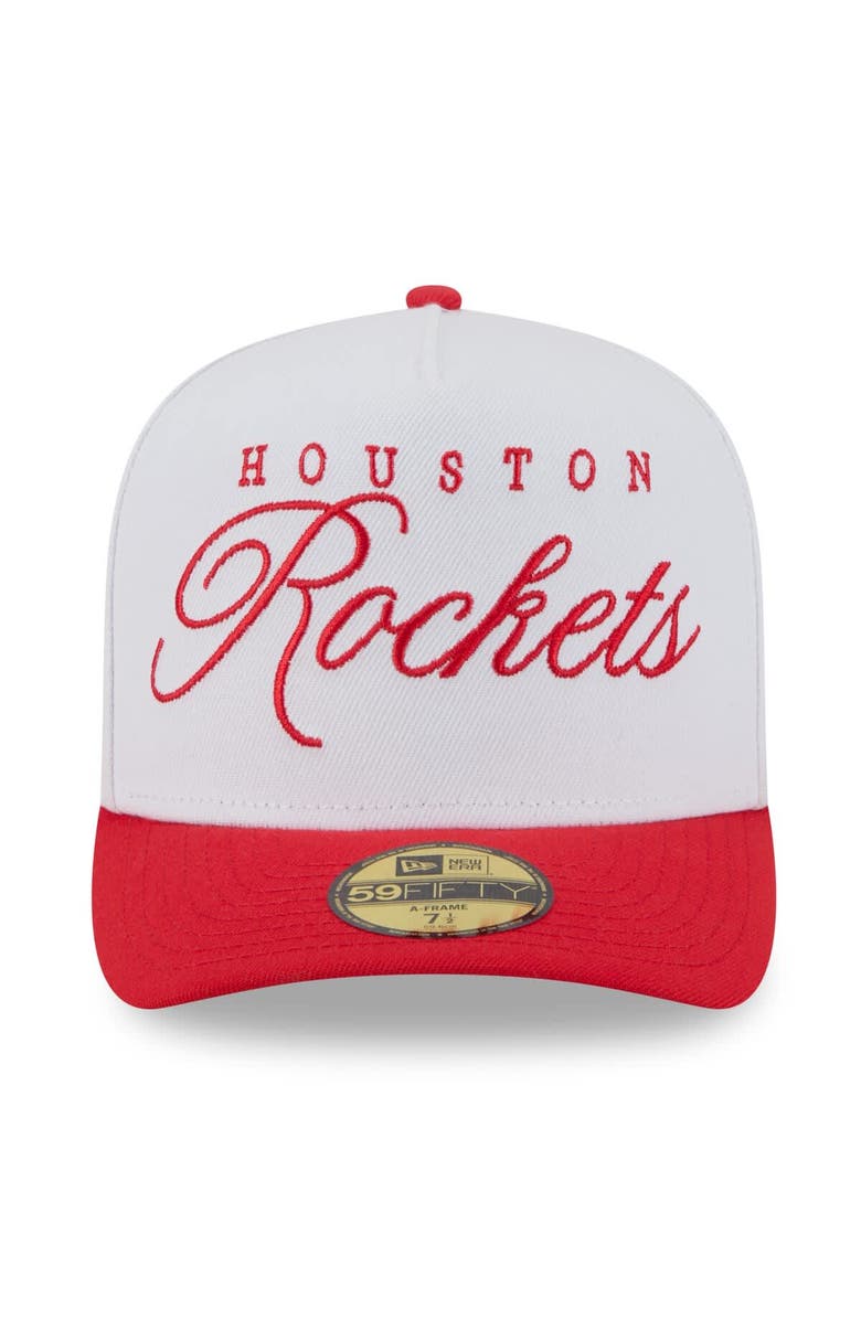 New Era Men's New Era White/Red Houston Rockets 2025 NBA Draft A-Frame ...