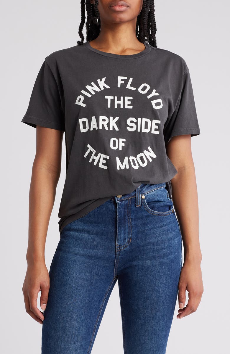 Lucky Brand Pink Floyd Word Circle Boyfriend Cotton Graphic T-Shirt ...