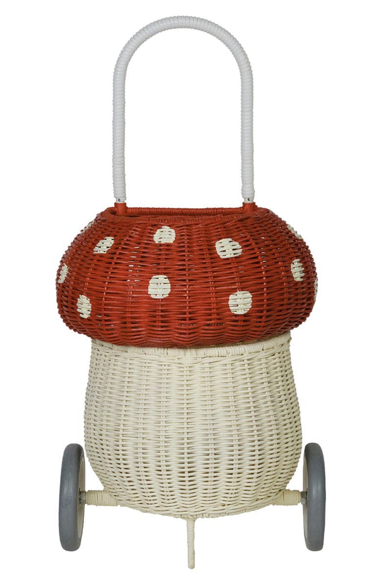 Olli Ella Wheeled Rattan Mushroom Luggy | Nordstromrack