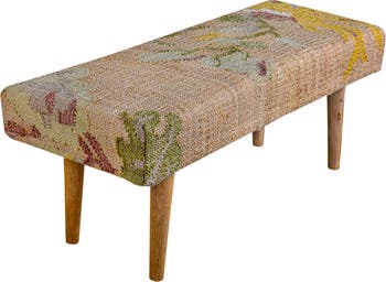 Anaya Elegant Floral Handwoven Bench | Nordstrom
