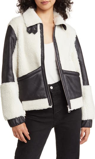 Vigoss Faux Shearling & Faux Leather Jacket | Nordstromrack