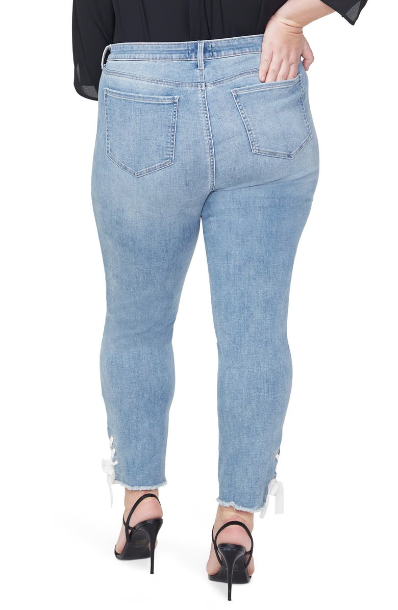 Curves 360 by NYDJ High Waist Lace-Up Ankle Slim Straight Leg Jeans ...