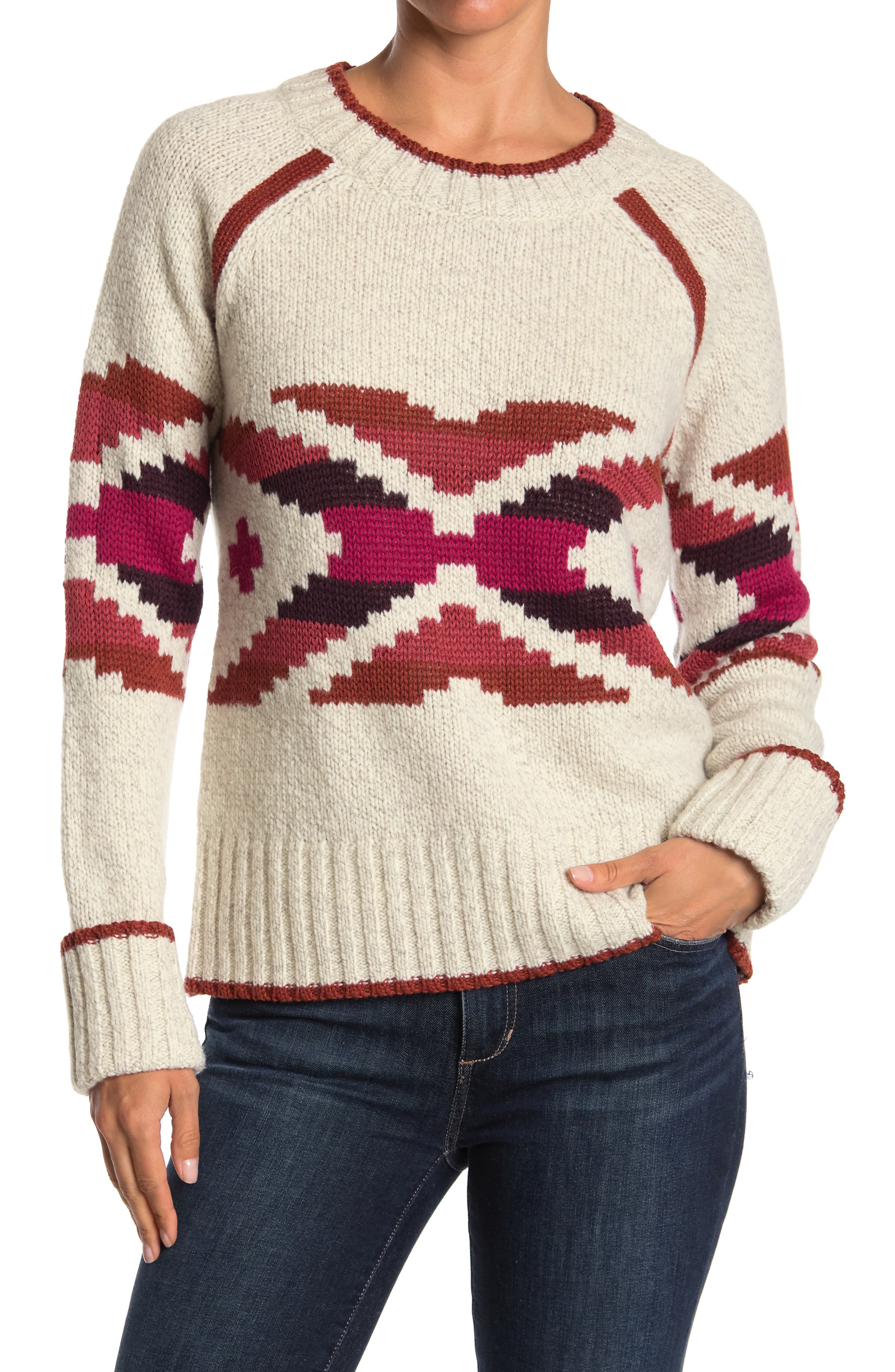CHUP x Smartwool Geo Knit Wool-Blend Pullover Sweater (Women ...