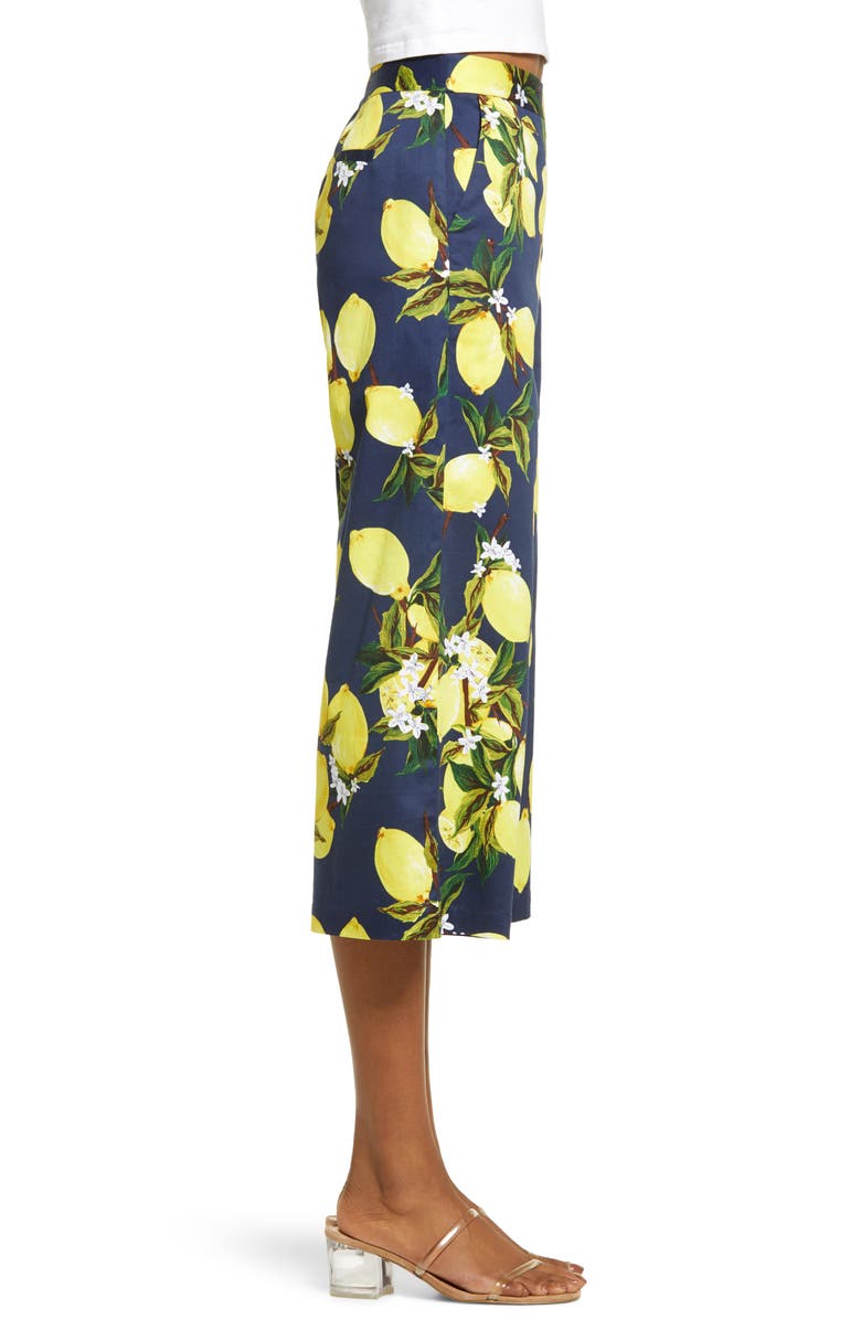 English Factory Lemon Print Crop Pants | Nordstrom