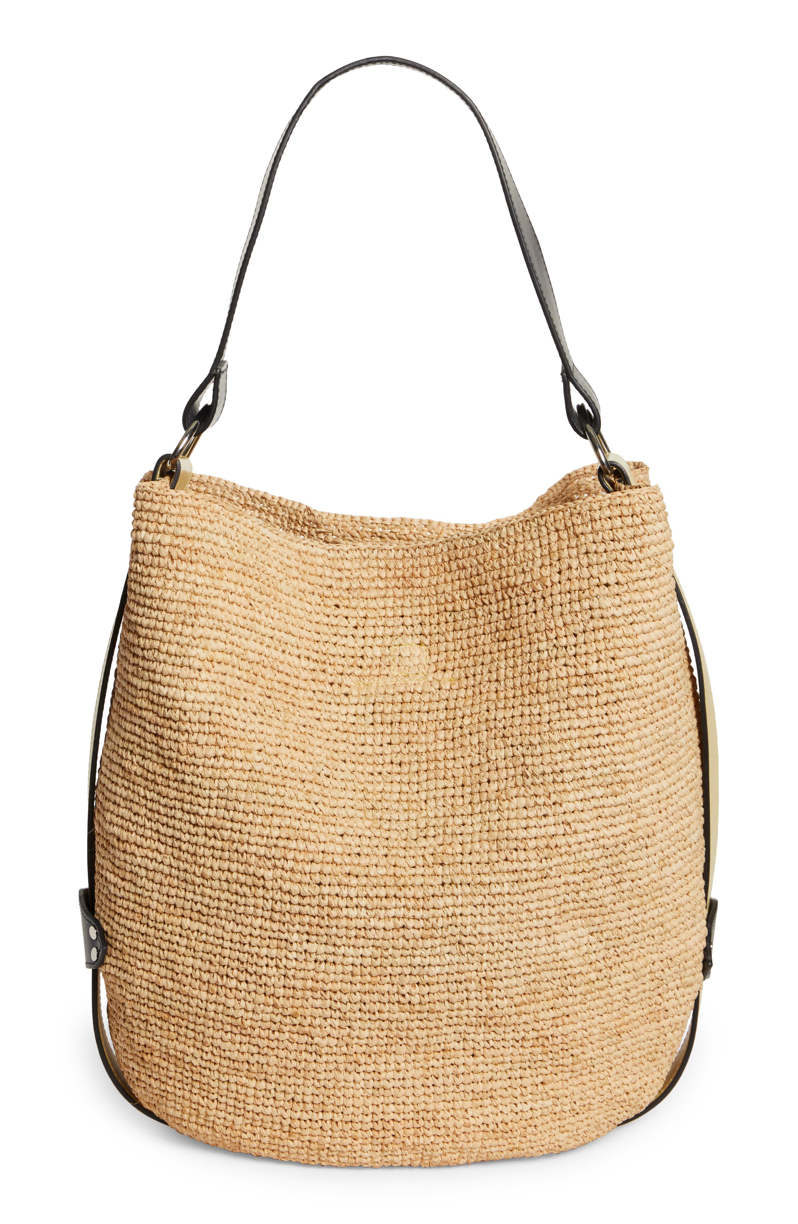 Isabel Marant Bayia Raffia Bucket Bag | Nordstrom