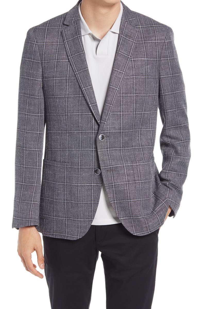 BOSS Haylon Windowpane Sport Coat | Nordstromrack